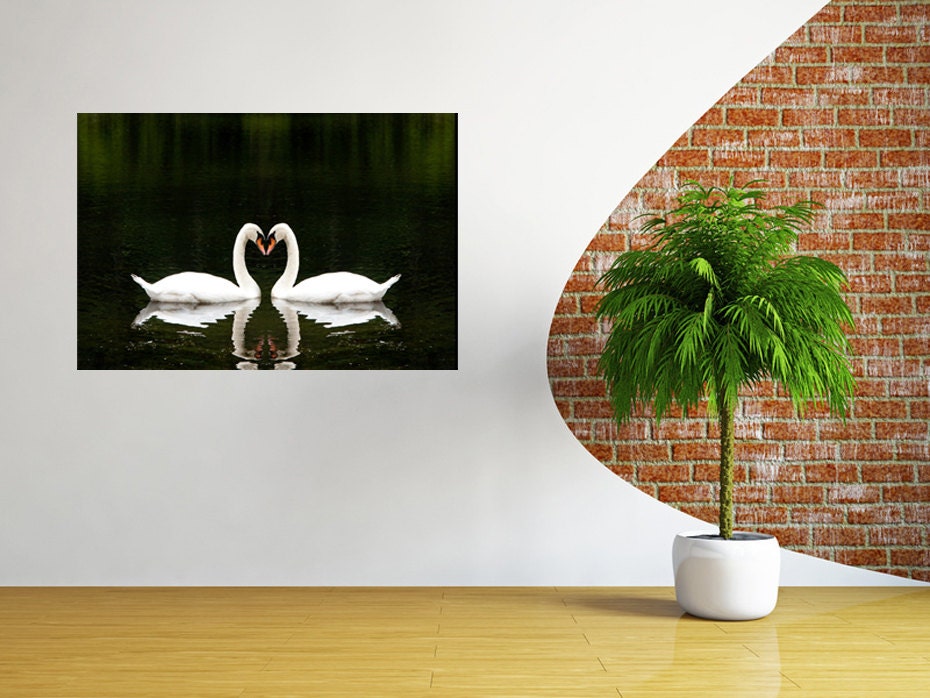 Swan Wall Decal White Swans Wall Sticker for Nursery Kids | Etsy