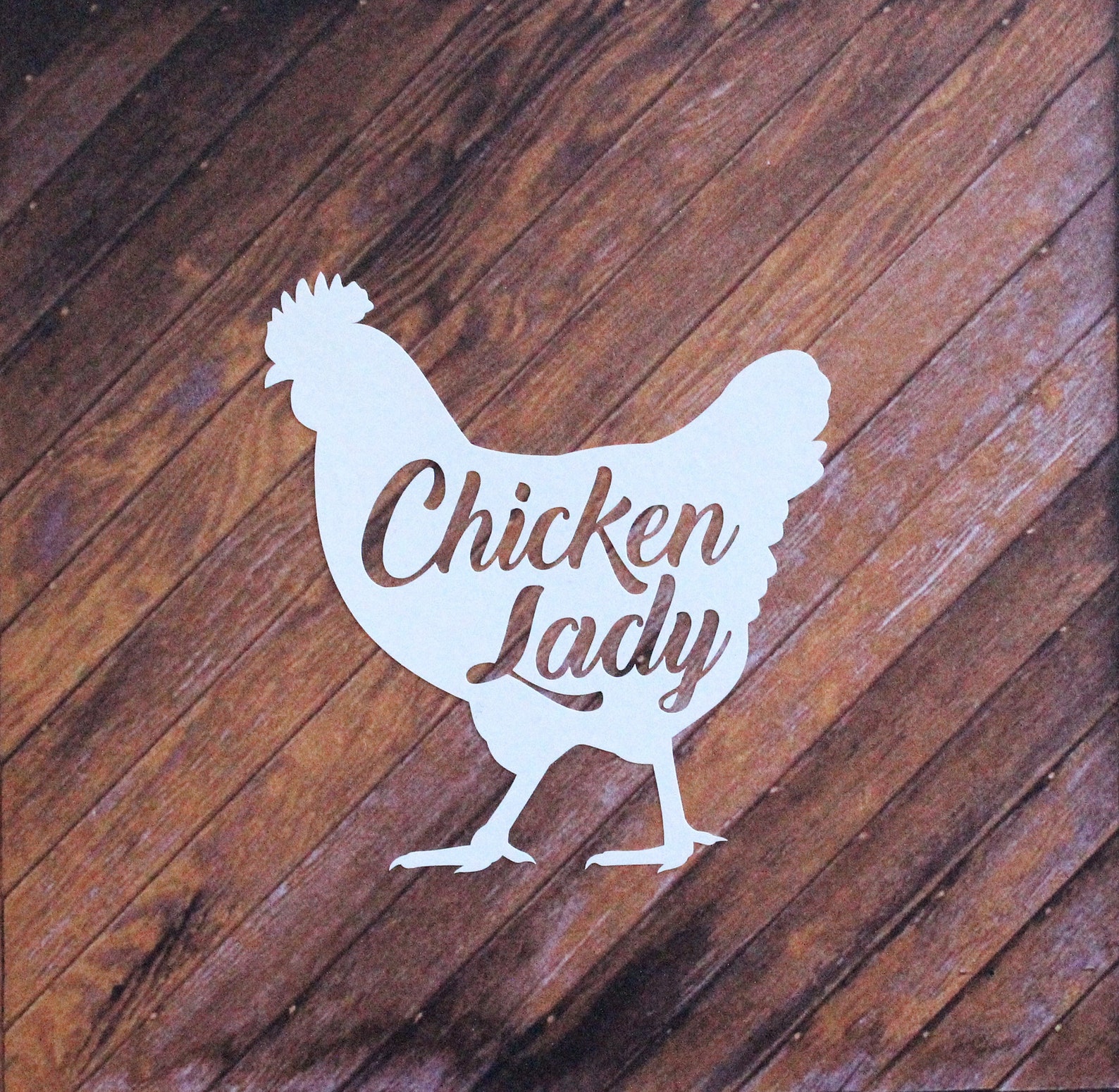 CHICKEN LADY DECAL - Hen - Crazy Chicken Lady - Chicken Mama - Vinyl ...