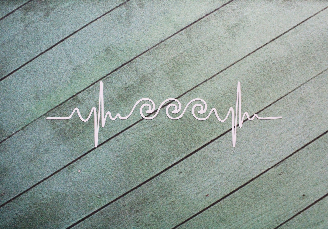 Beach Waves Heartbeat Decal - Ocean - EKG - Vinyl Car or Wall Decal - Etsy