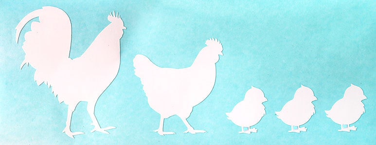 CHICKEN FAMILY DECAL Rooster Hen Chicks Vinyl Car | Etsy