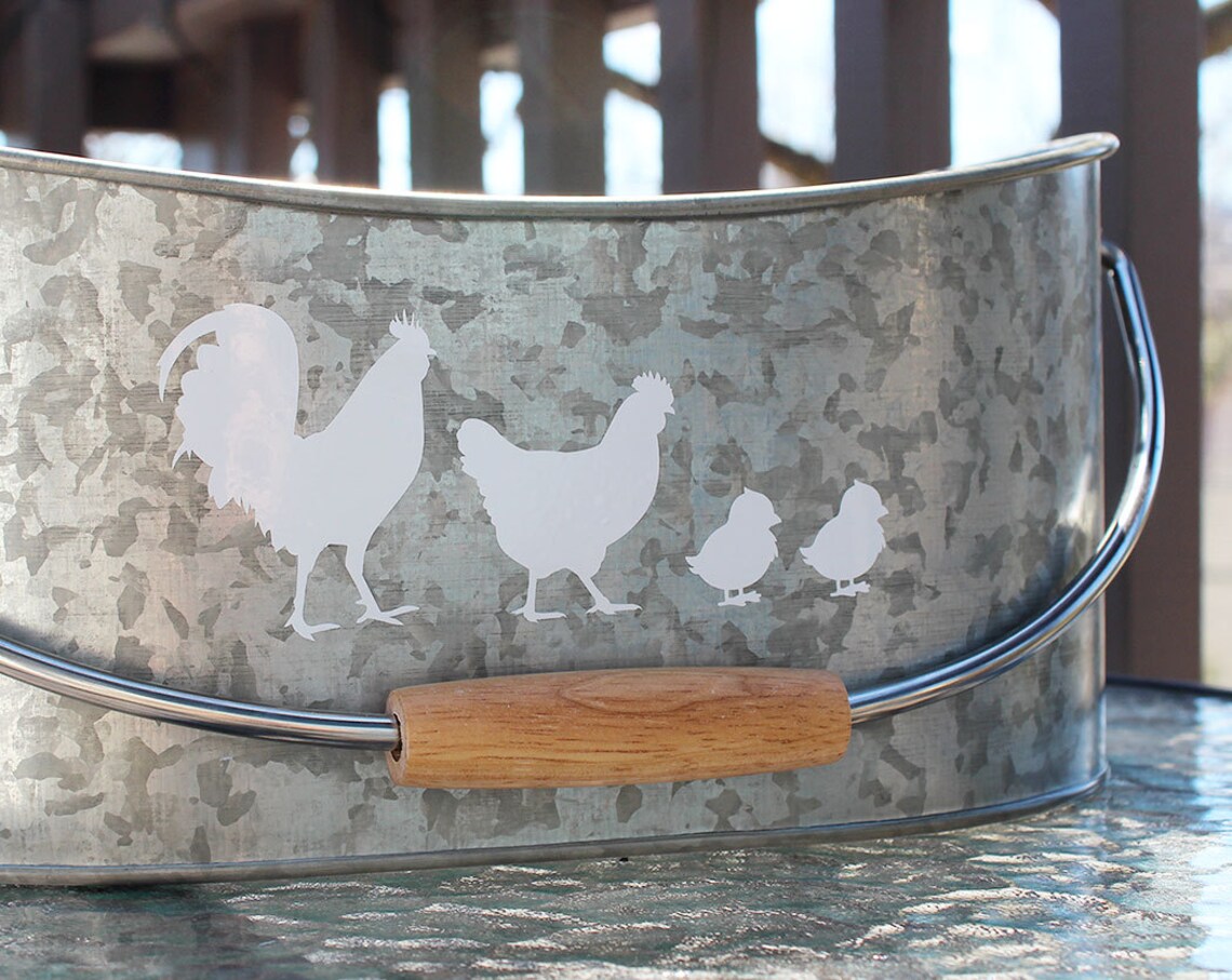 CHICKEN FAMILY DECAL Rooster Hen Chicks Vinyl Car | Etsy