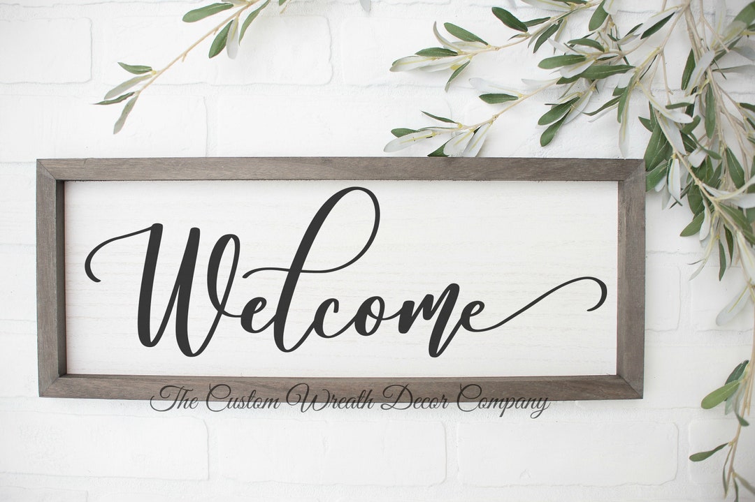 Welcome Sign Rustic Welcome Sign Farmhouse Welcome Sign - Etsy