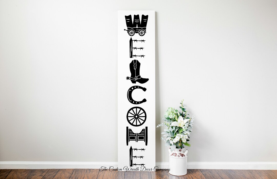 Western Porch Sign Cowboy Porch Sign Cowboy Porch Decor - Etsy