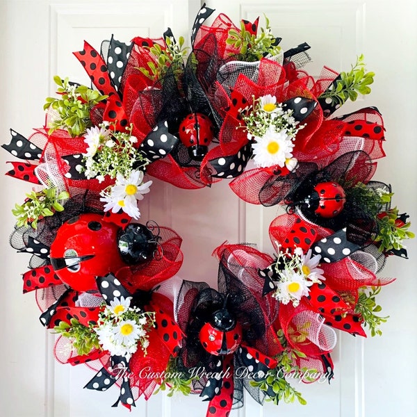 Ladybug Wreath - Etsy