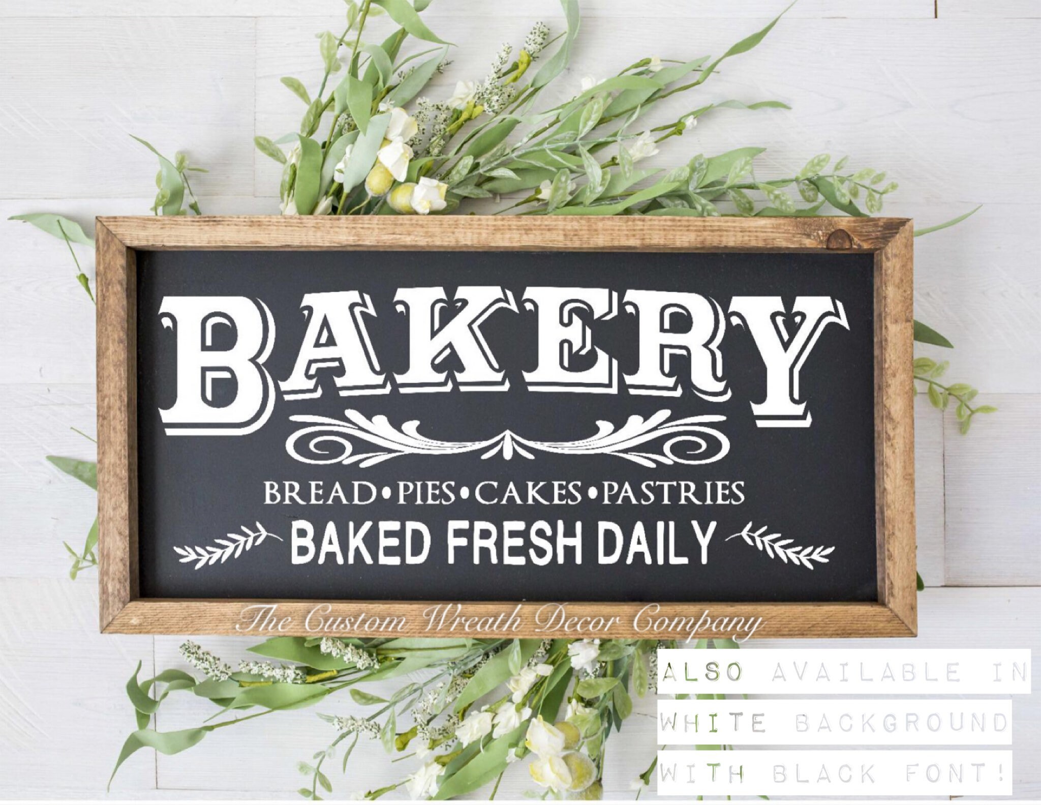 Bakery Rustic Sign Bakery Baked Fresh Daily Sign Fixer Upper | Etsy