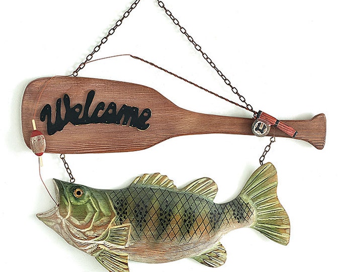 Welcome Fish Sign 12 3/4 H - Etsy