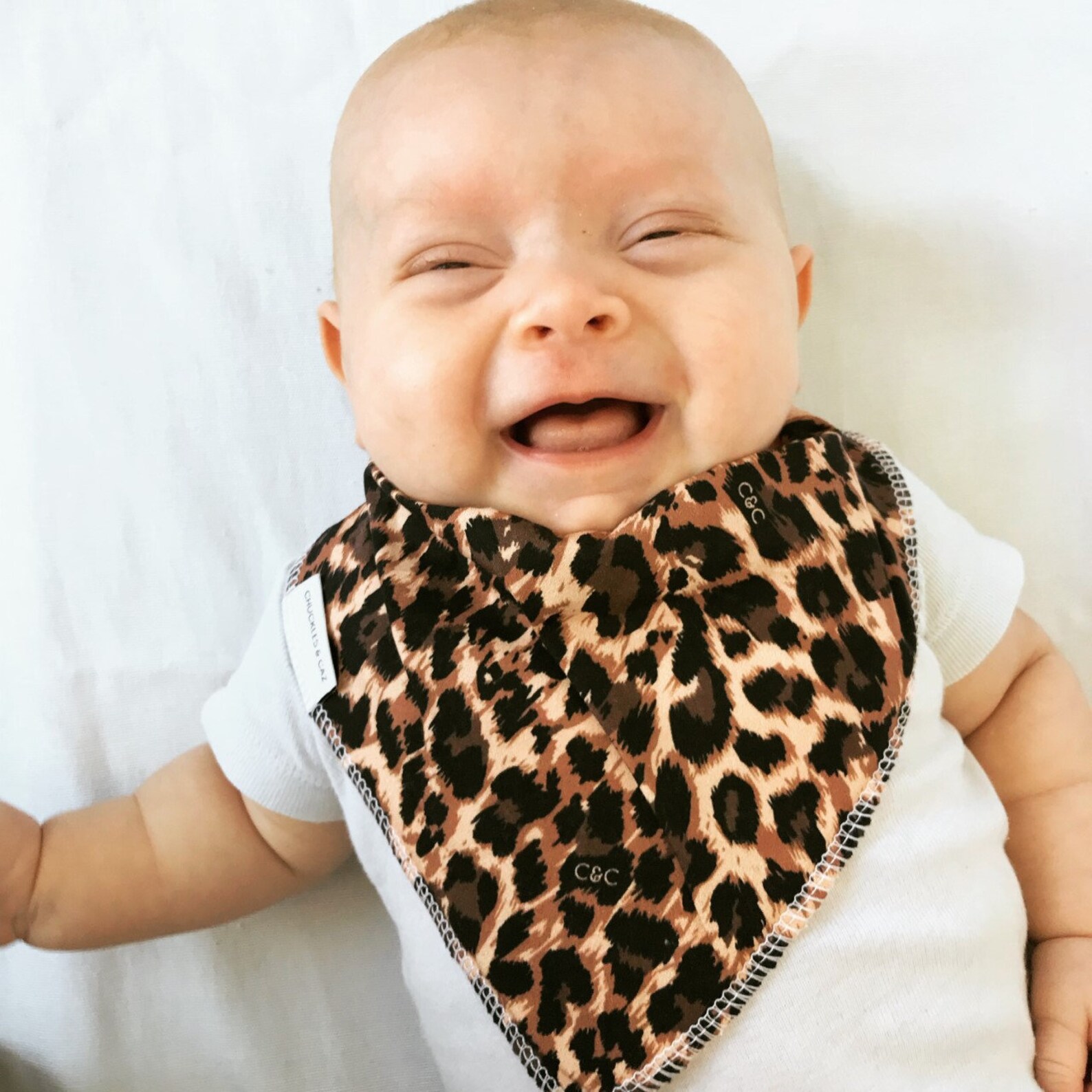 Leopard Dribble Bib - Handmade Australian Adjustable Bib for Baby Boys ...