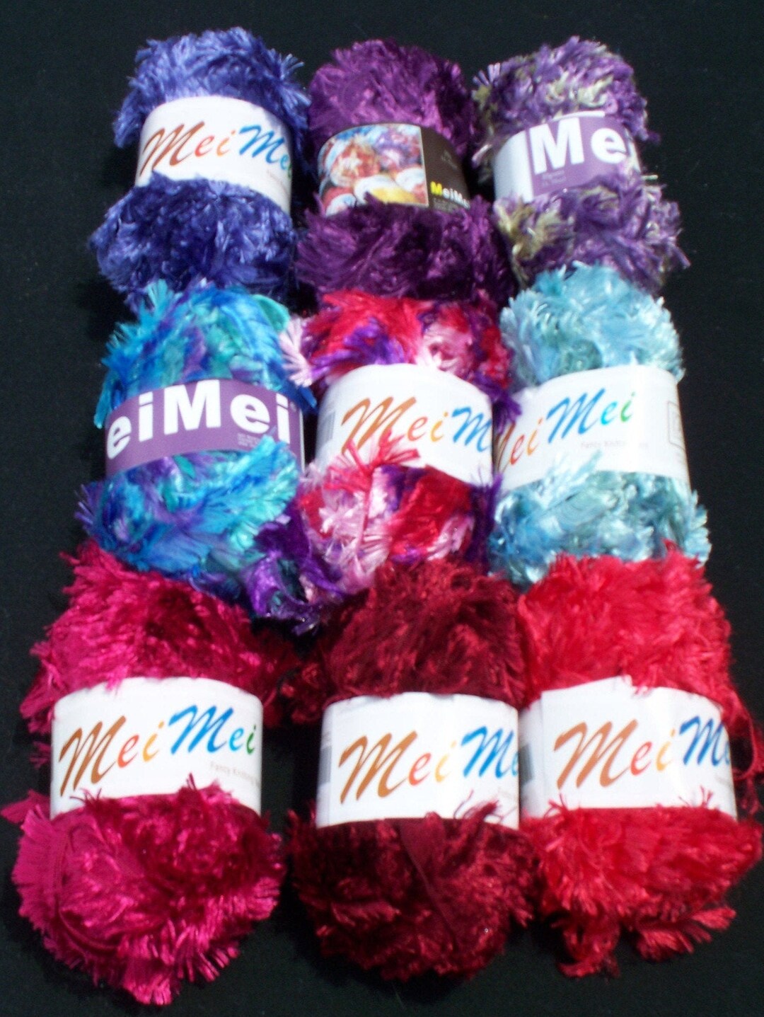 Mei Mei Boa Yarn, Choice of Purple, Blue, Red, Pink, Gold, or Green ...
