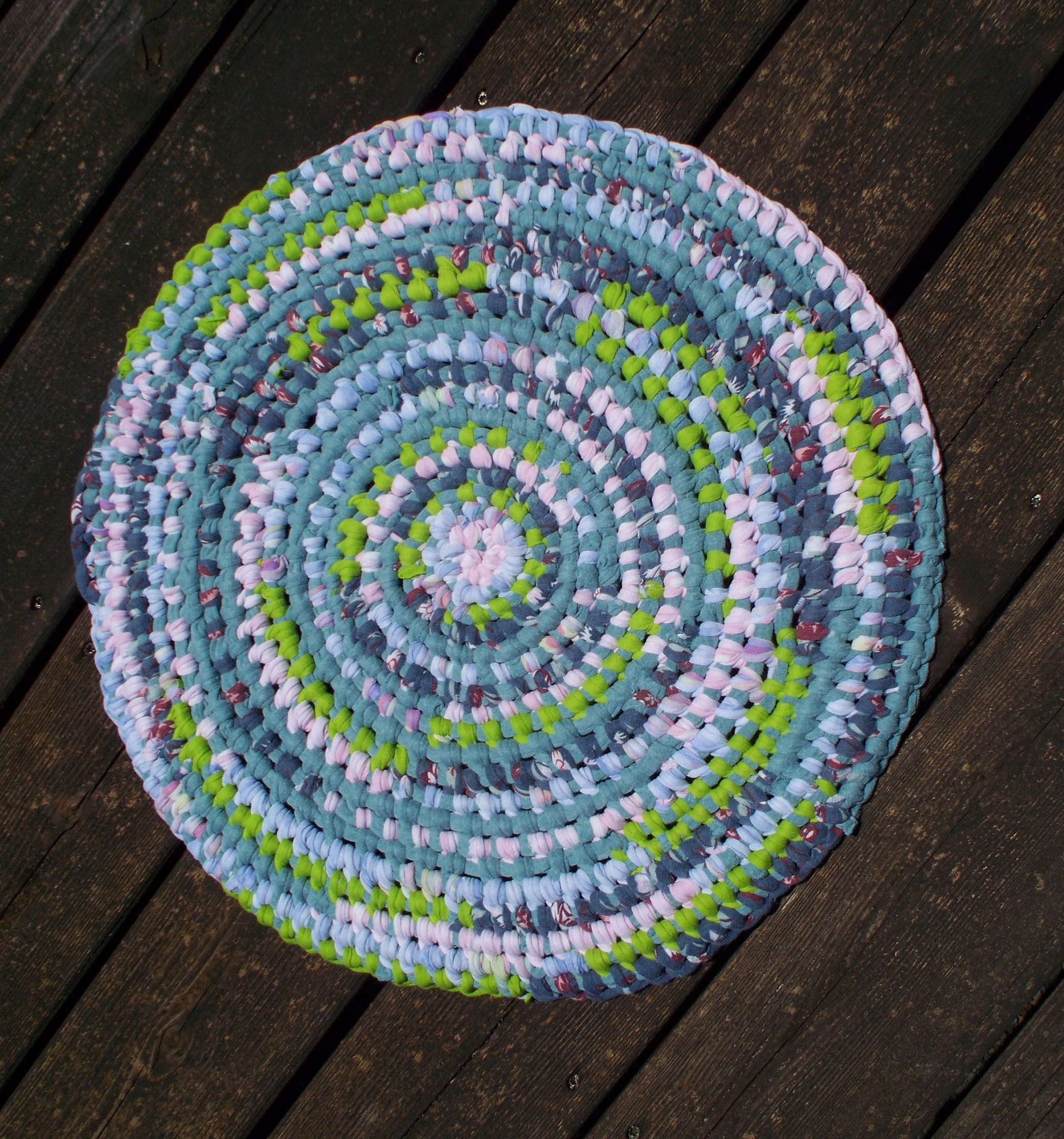 Made to Order Round or Oval Rag Rug Amish Knotted Accent Rug | Etsy