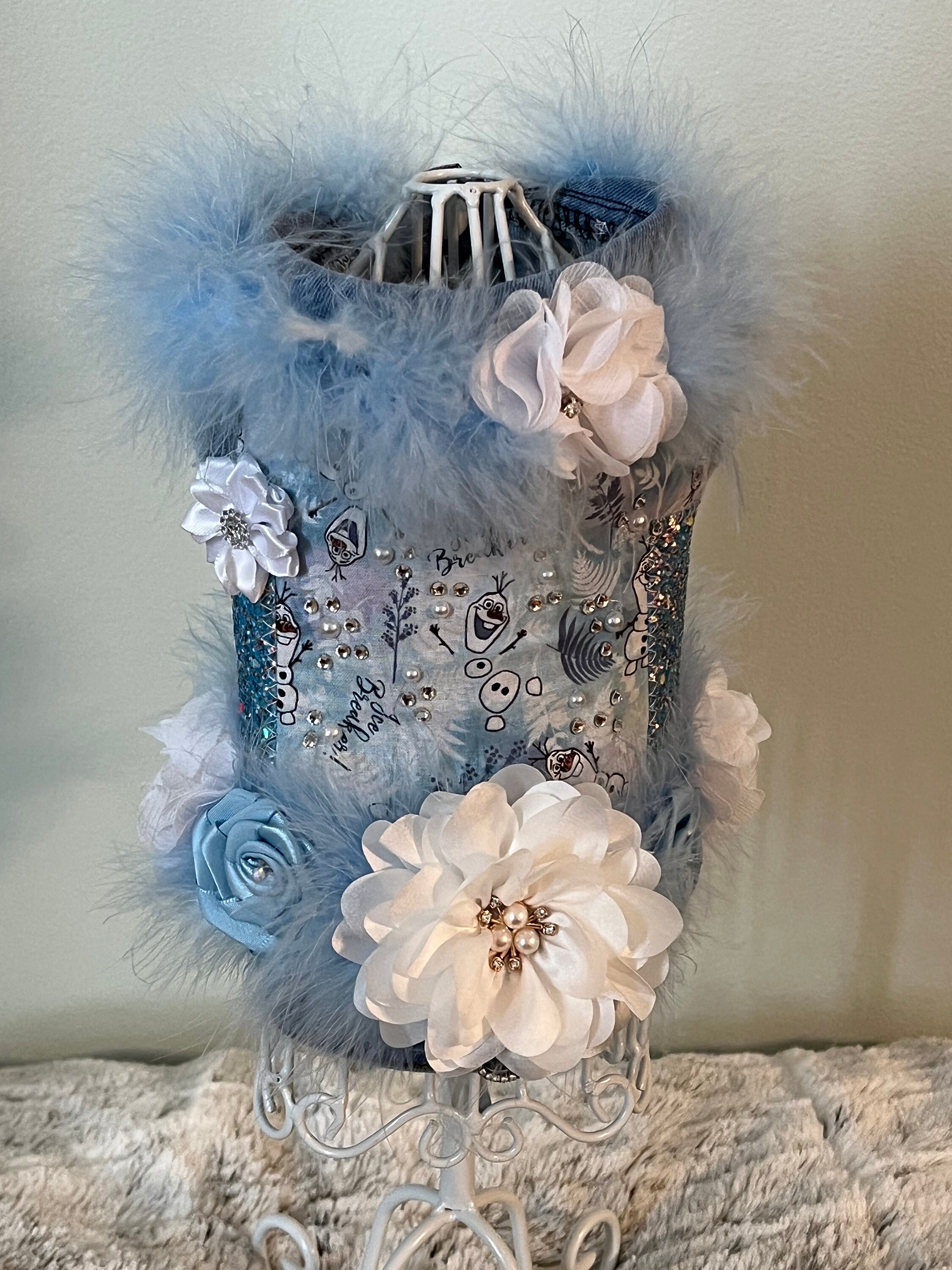Frozen Olaf Embellished Denim Vest - Etsy