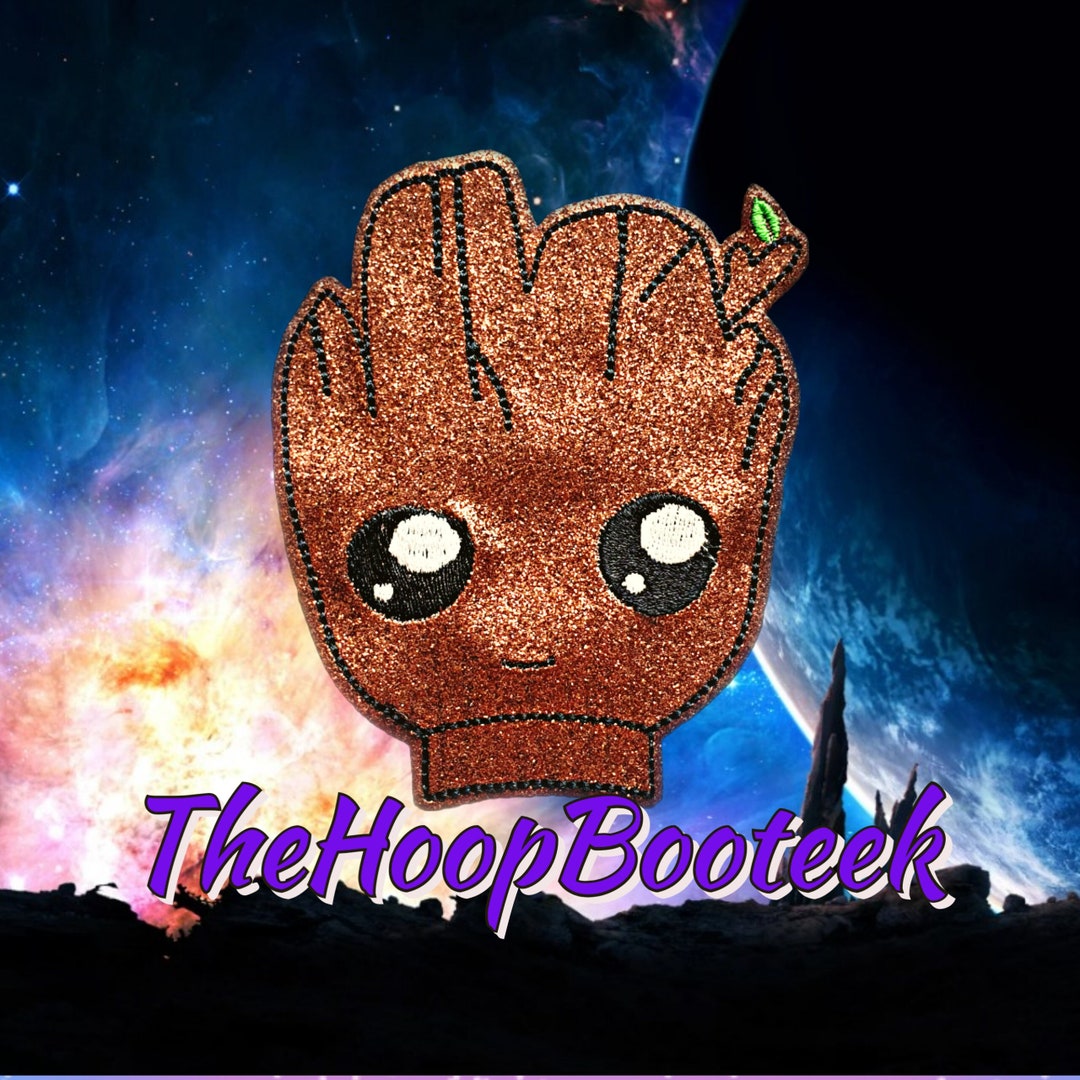 I Am Groot SINGLE Mickey Ear. Superhero Digital Embroidery Design ...