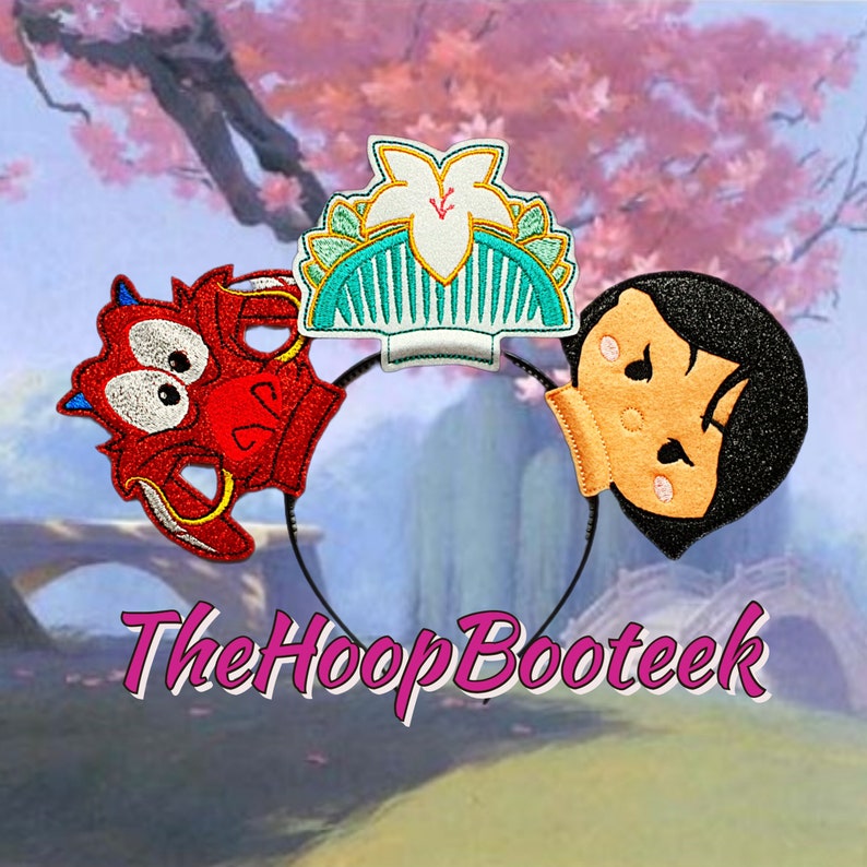 Mulan Mushu Mouse Mickey Ears. Digital Embroidery Design - Etsy