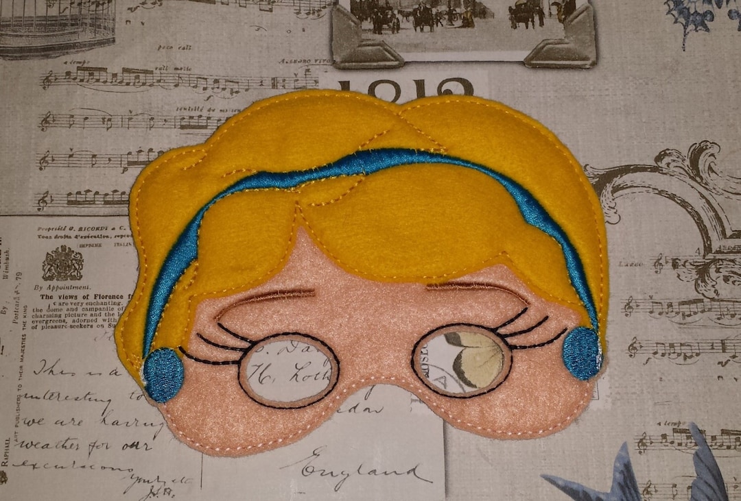 Cinderella Princess Inspired Mask ITH Project in the Hoop Embroidery ...