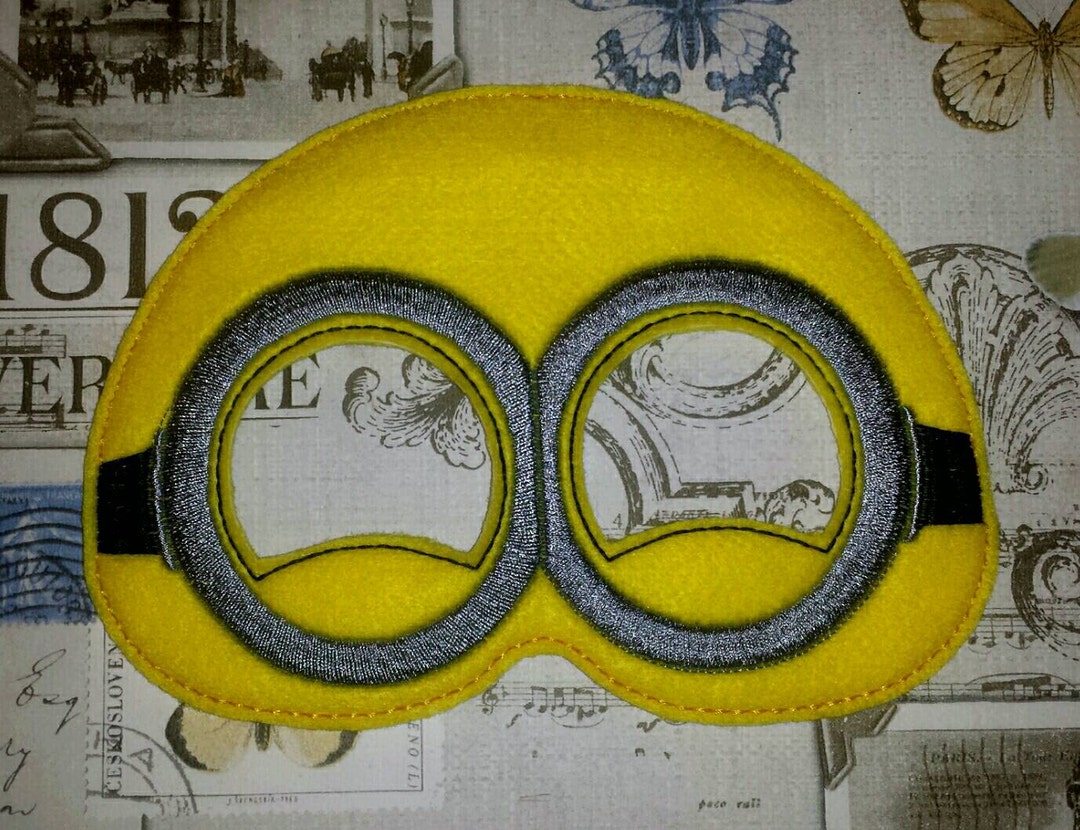 Yellow Minion Helper Inspired Maskin the Hoop Project Ith Embroidery ...