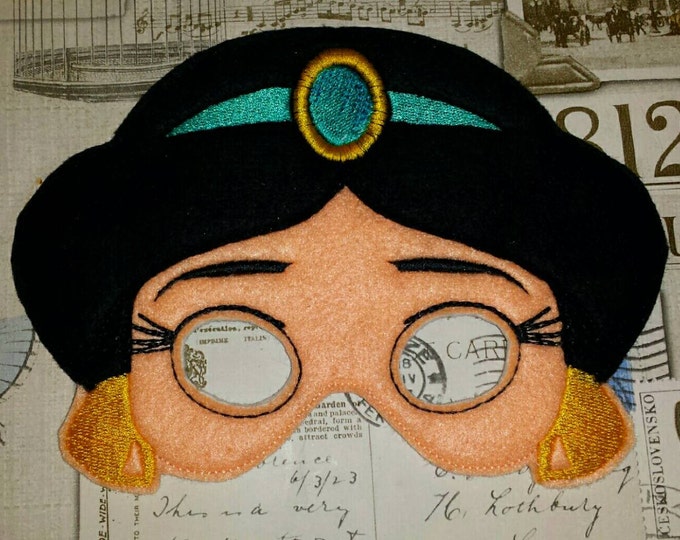 Princess Jasmine Inspired Mask ITH Project in the Hoop Embroidery ...