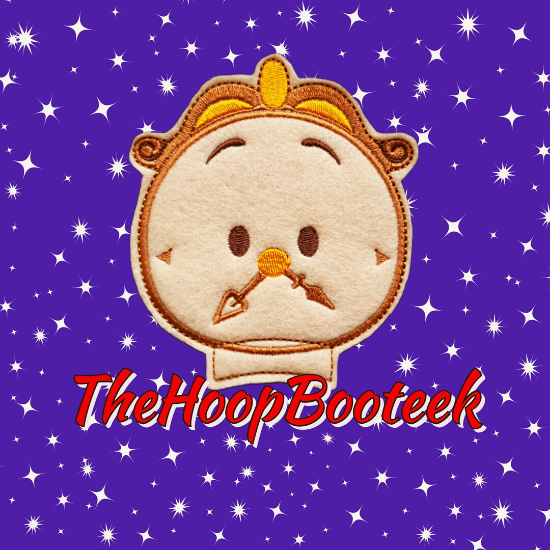 Cogsworth Beauty Beast Add on Mickey Ears Digital Embroidery Design ...