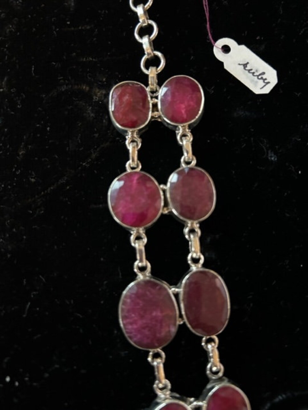 Indian Ruby Bracelet, Sterling Silver, Handmade Jewelry - Etsy