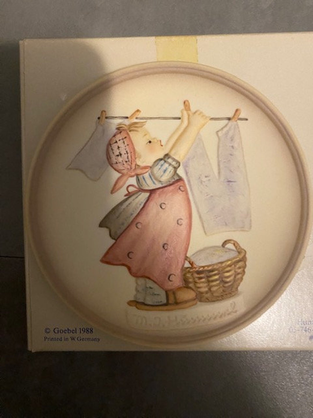 Goebel MJ Hummel little Homemakers Wash Day Miniature Collector's Plate ...