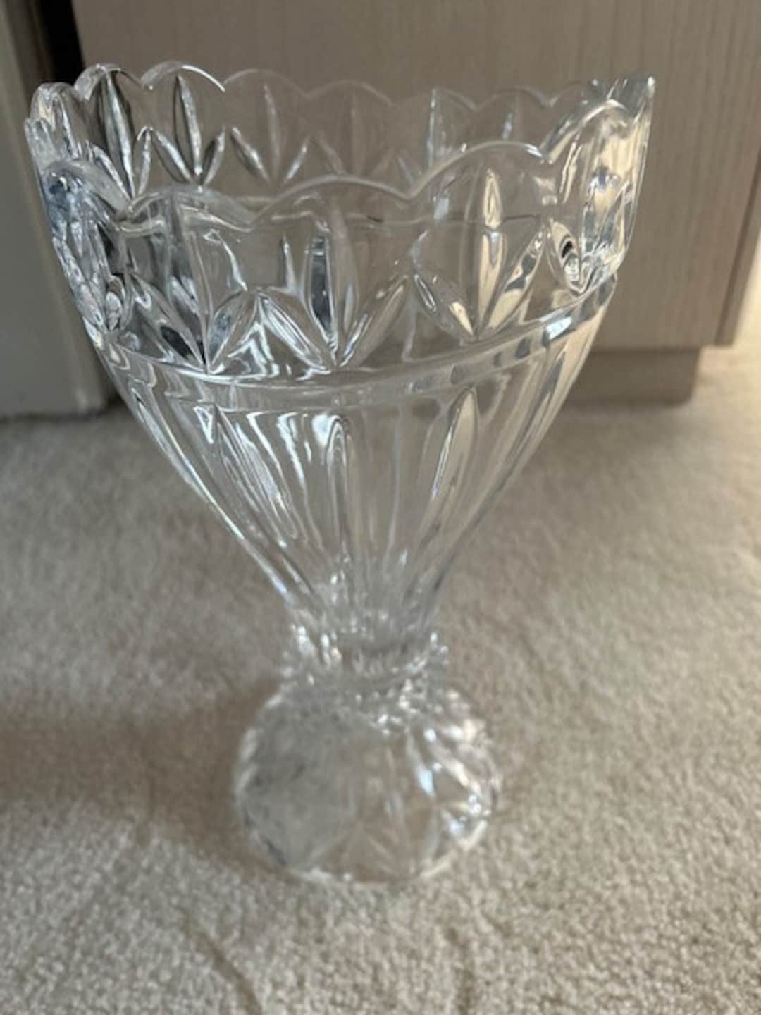 Shannon by Godinger Olympia Large 24% Lead Crystal Vase - Etsy