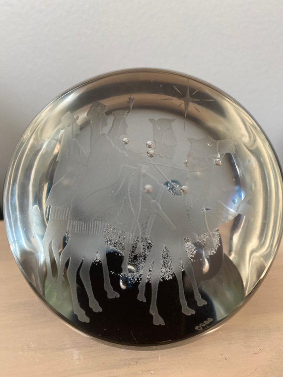 Shattered Glass Paperweight 1984