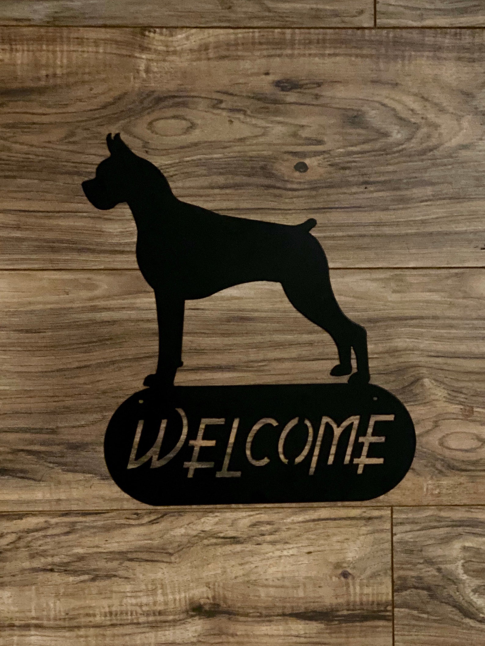 Metal Boxer Welcome Sign 12 X 10 | Etsy