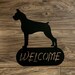 Metal Boxer Welcome Sign 12" X 10" - Etsy