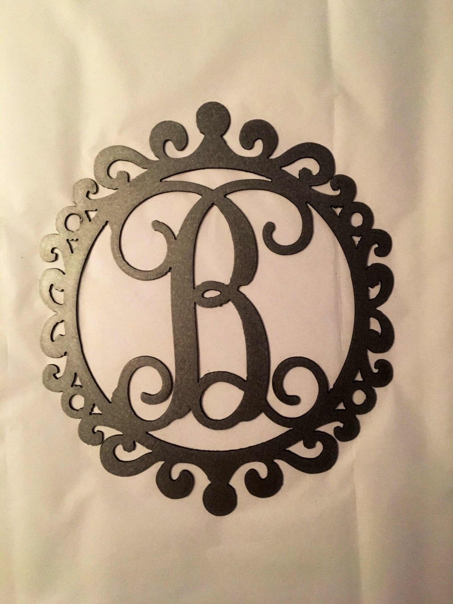 Metal Monogram Wreath - Etsy