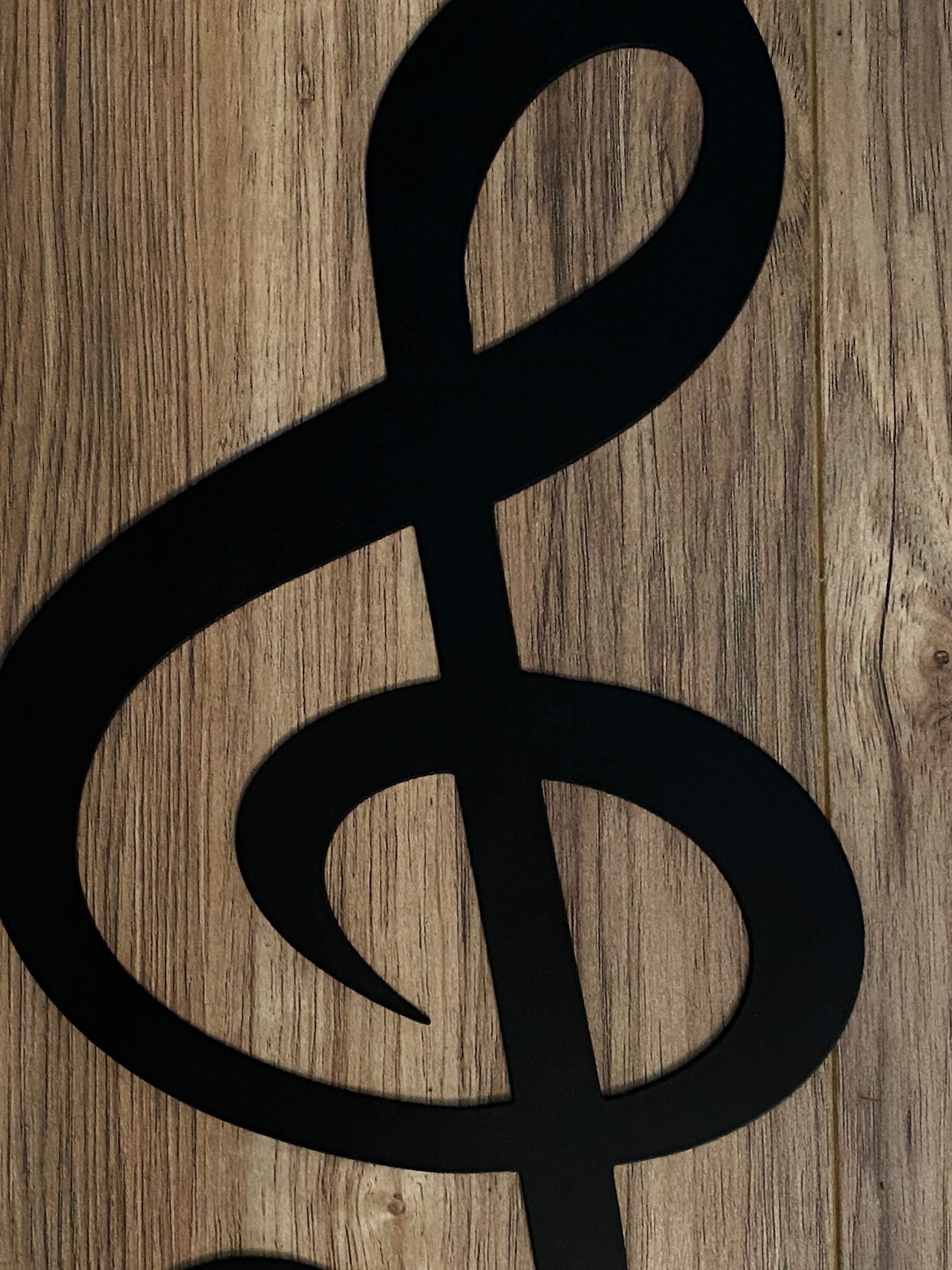 Metal Treble Clef Wall Silhouette 7.5" X 14" - Etsy