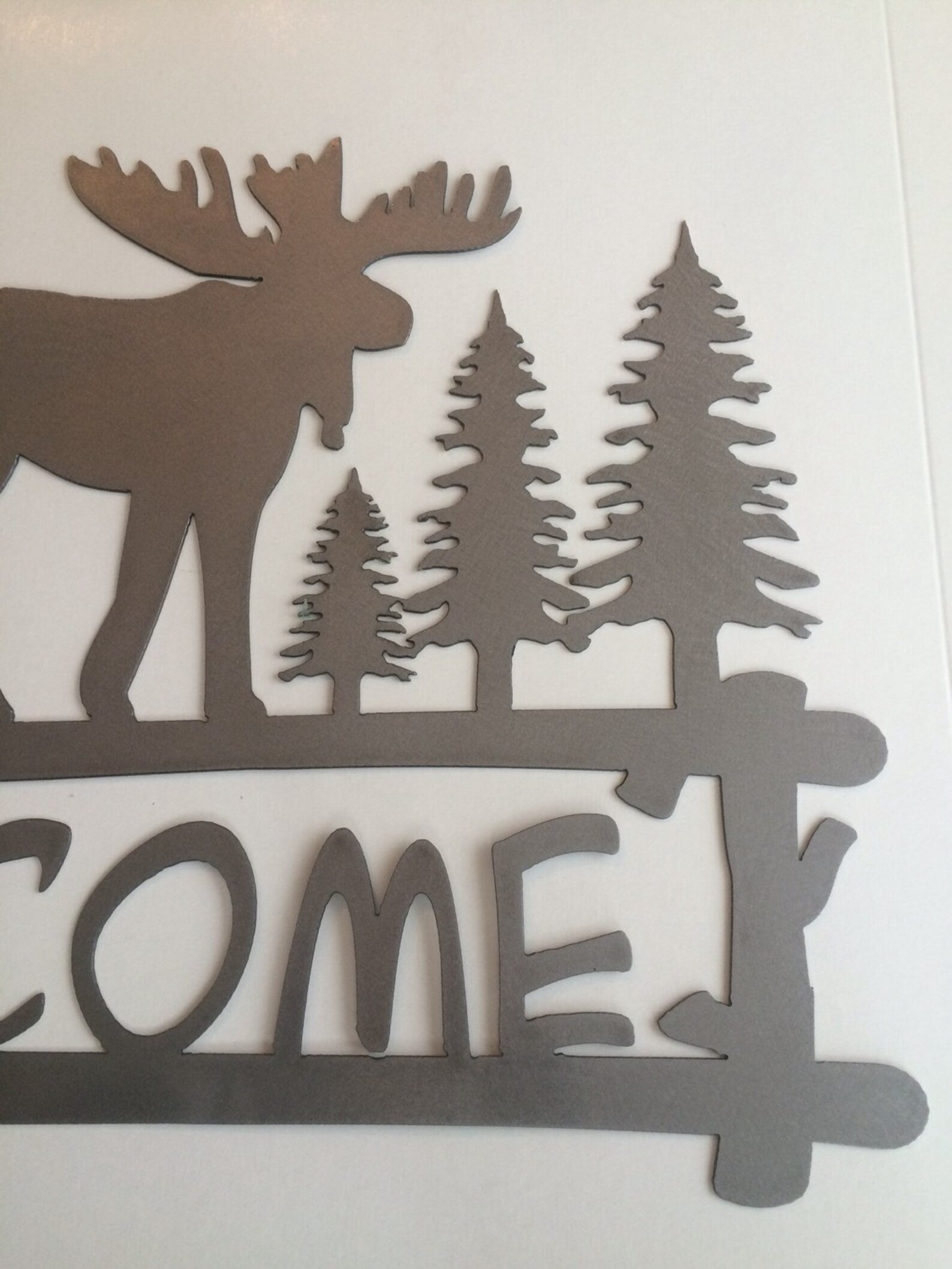 Metal Moose Scene Welcome Sign - Etsy
