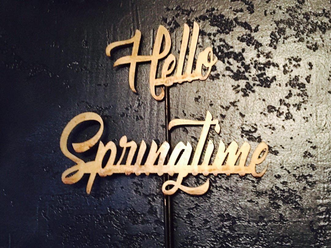 Metal "happy Springtime" Stakes - Etsy