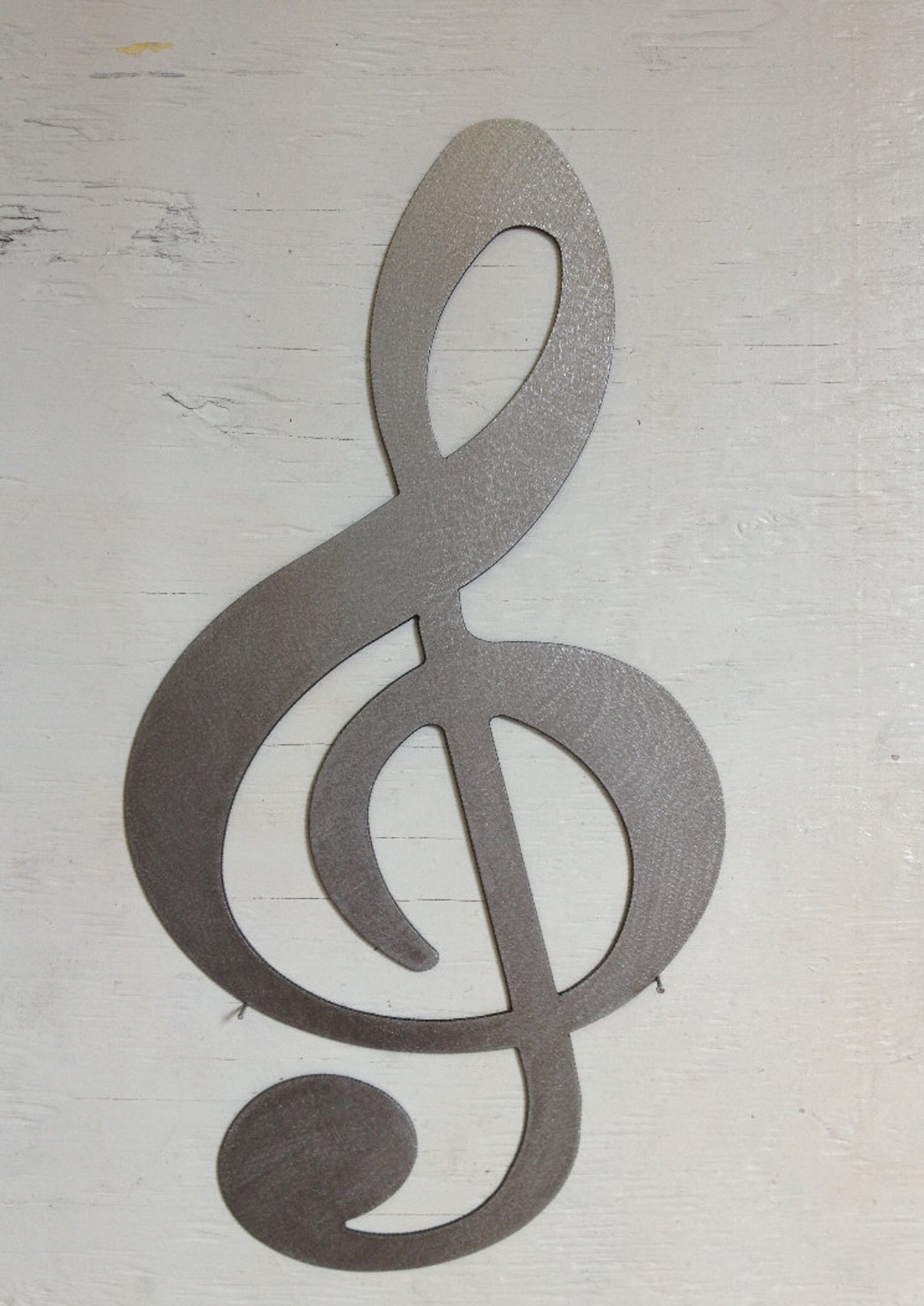Metal Treble Clef Wall Silhouette 7.5 X 14 - Etsy