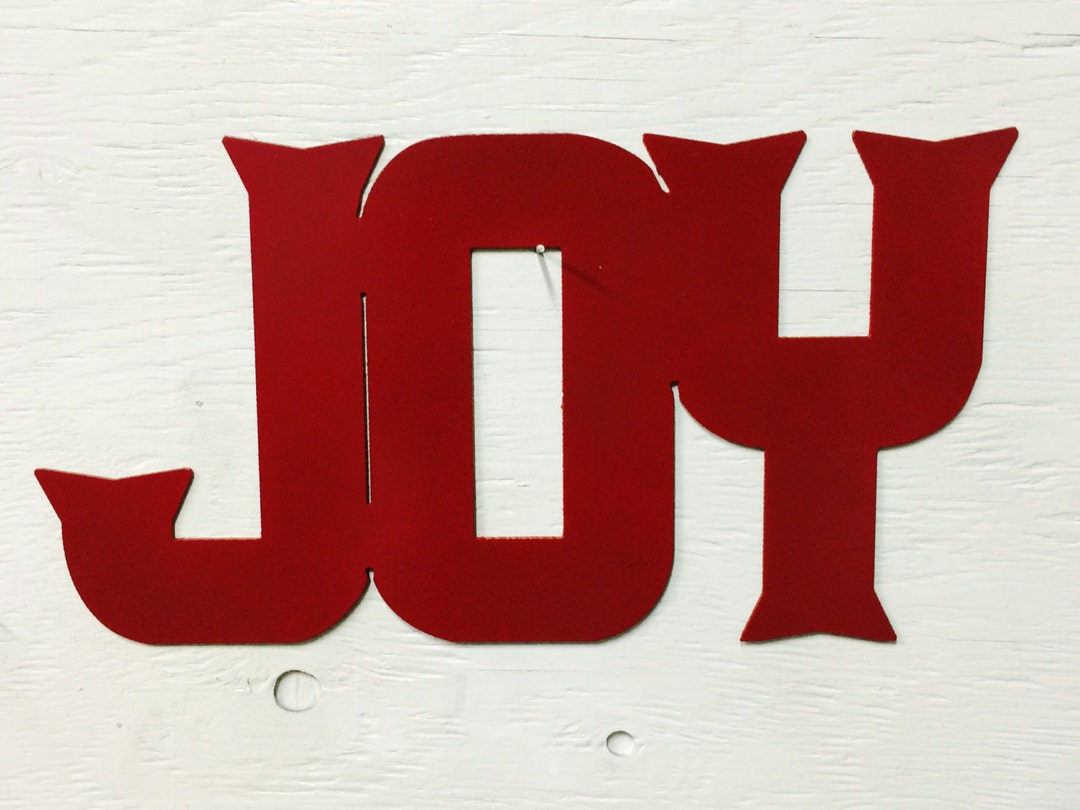Metal Joy Sign 12" X 6.5" - Etsy
