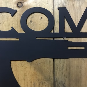 Metal Rifle Welcome Sign - Etsy