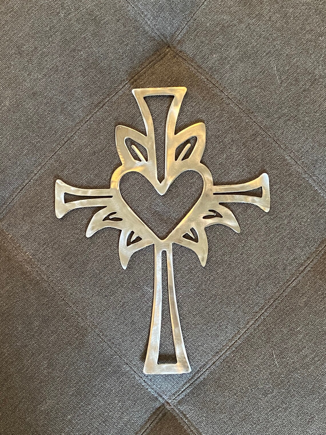 Metal Heart, Love Cross, God is Love 9" X 12" - Etsy