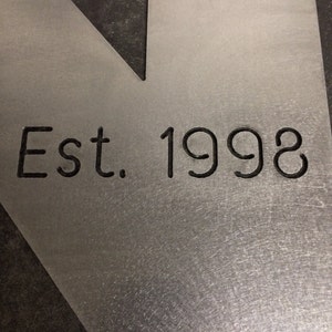 Metal Monogram Family Letter EST. - Etsy
