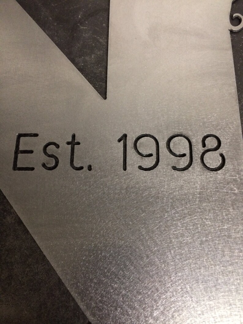 Metal Monogram Family Letter EST. | Etsy