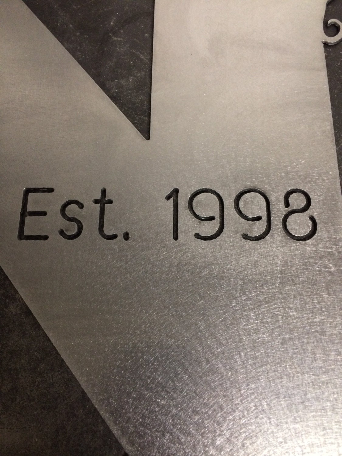 Metal Monogram Family Letter EST. | Etsy