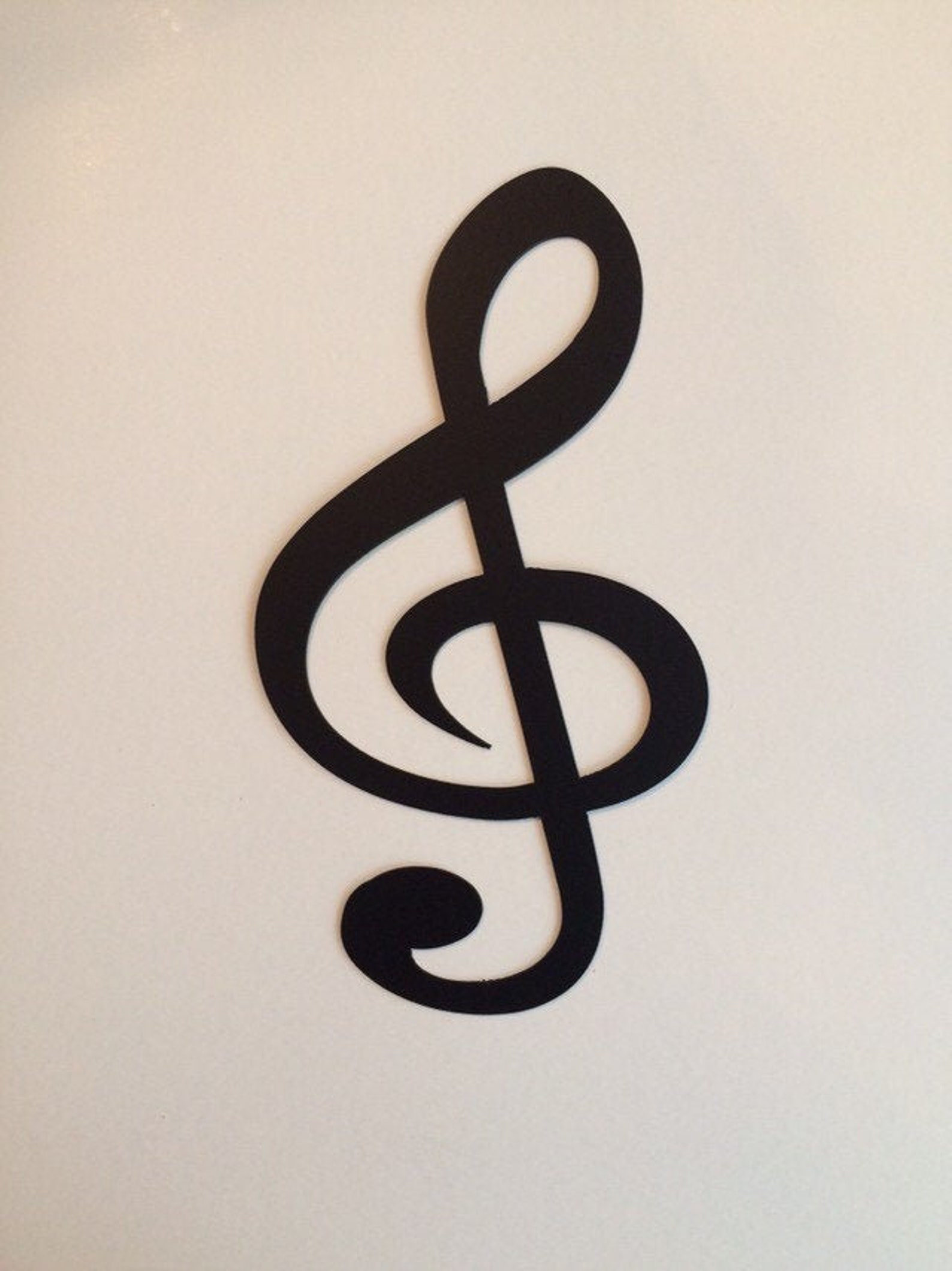 Metal Treble Clef Wall Silhouette 7.5" X 14" - Etsy