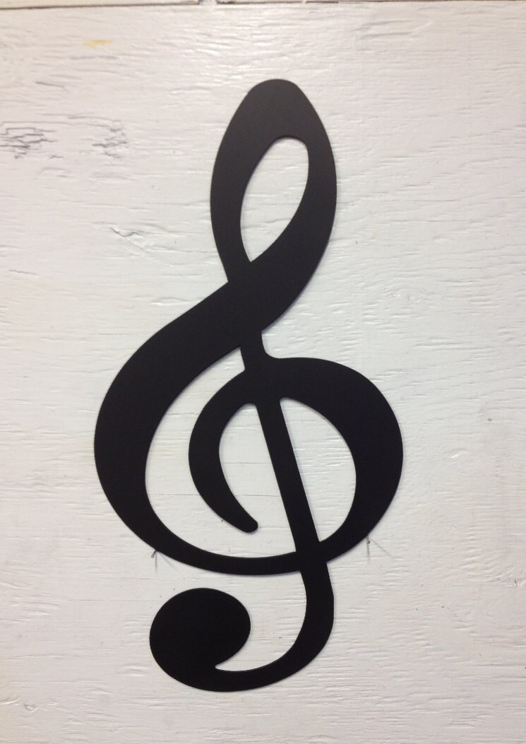Metal Treble Clef Wall Silhouette 7.5 X 14 | Etsy