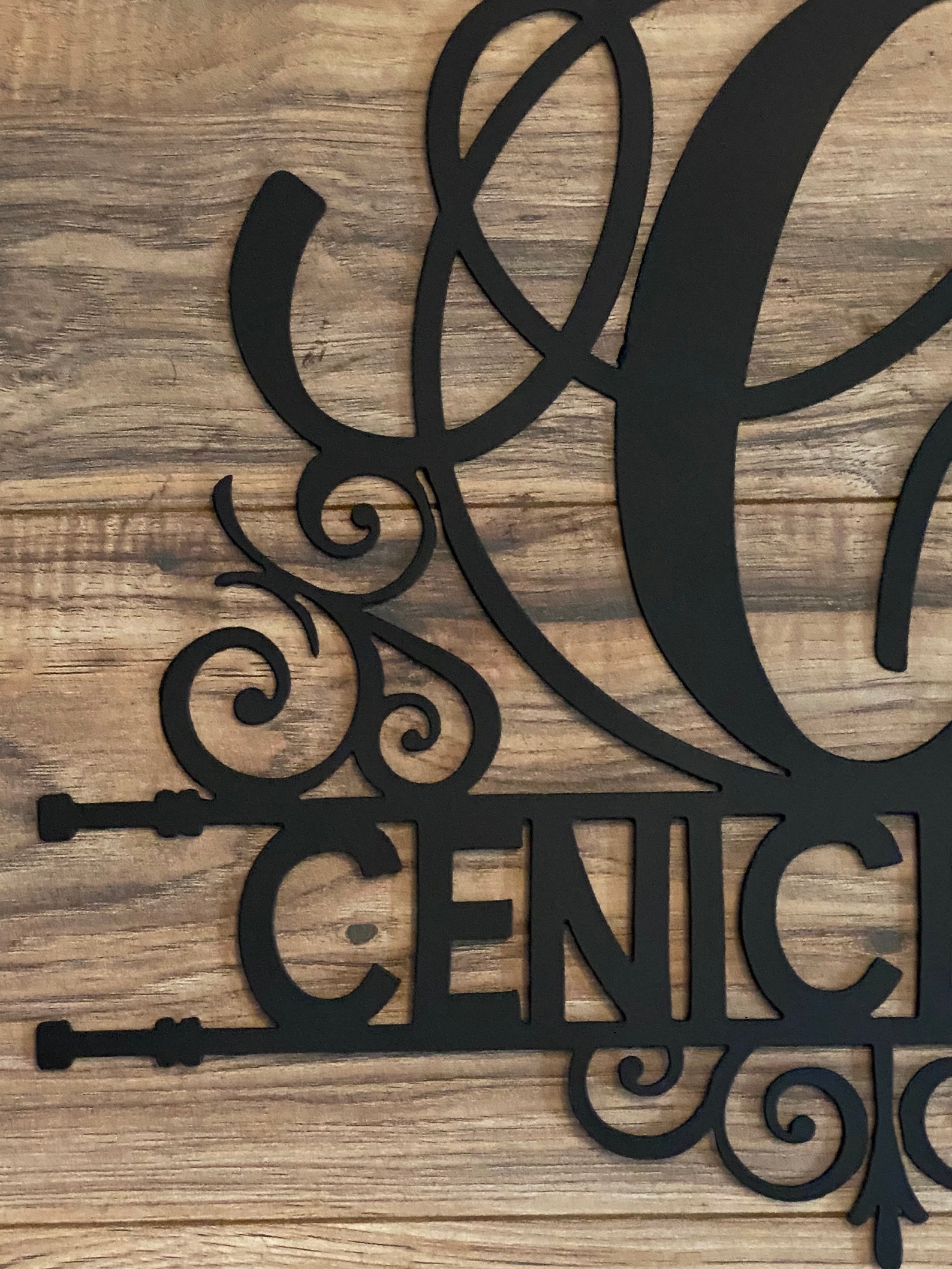 Split Letter Monogram Family Name - Etsy