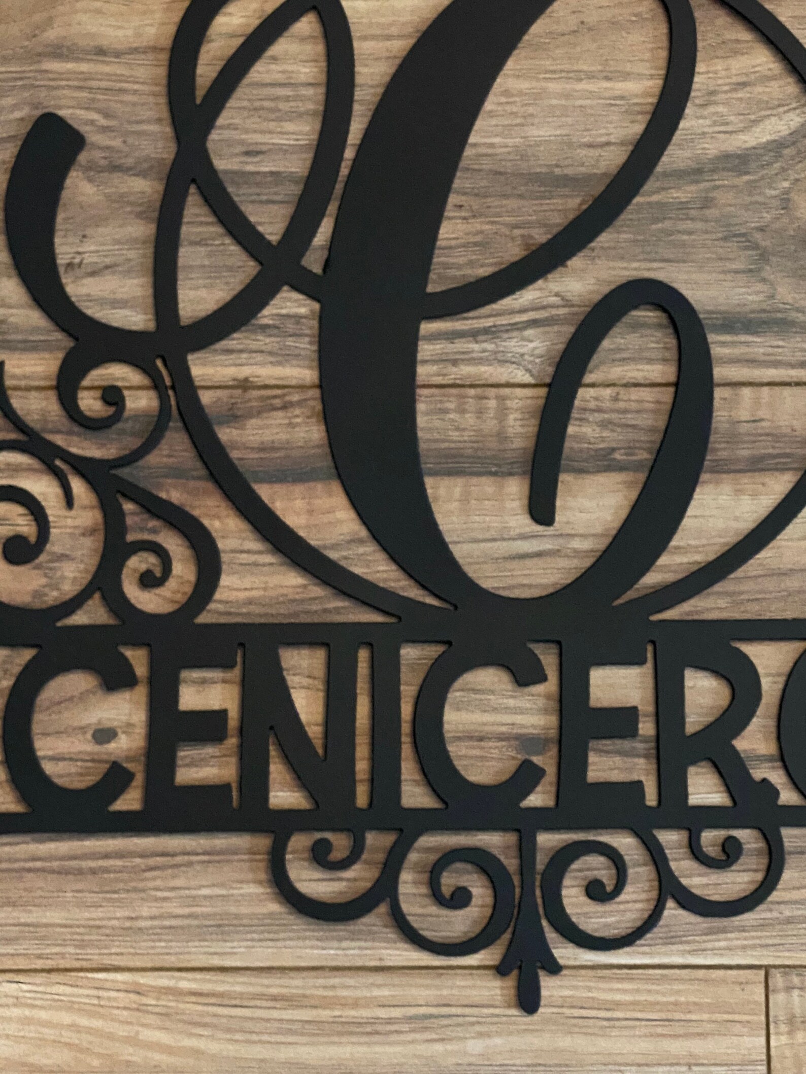 Split Letter Monogram Family Name - Etsy