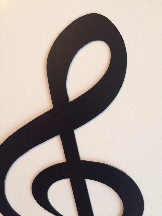 Metal Treble Clef Wall Silhouette 7.5" X 14" - Etsy