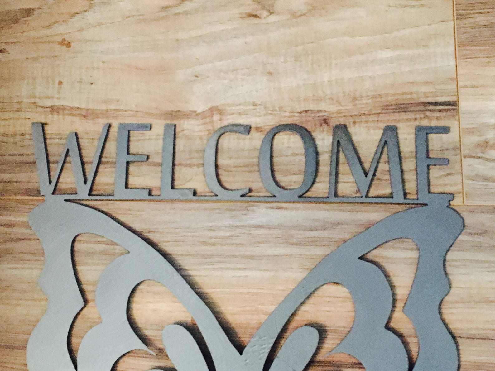 Metal Butterfly Welcome Sign - Etsy