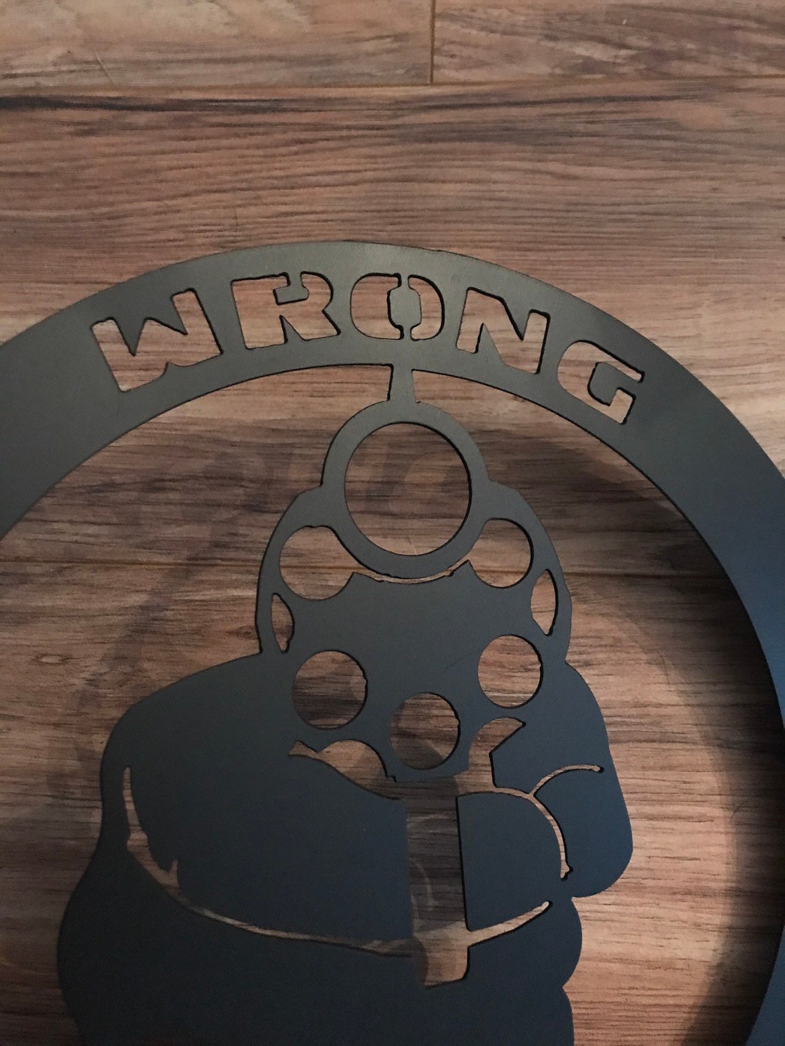 Metal Wrong Home Gun Sign 2nd Amendment Revolver 13 X - Etsy