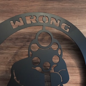 Metal Wrong Home Gun Sign, 2nd Amendment, Revolver 13" X 13" - Etsy