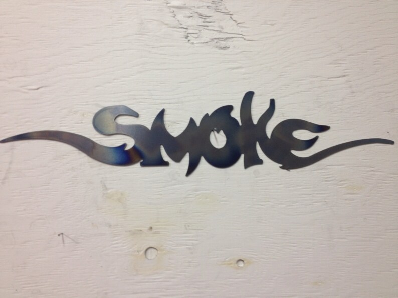 Metal smoke Sign - Etsy