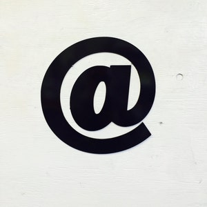 Metal @ "at Sign" Silhouette 10" - Etsy