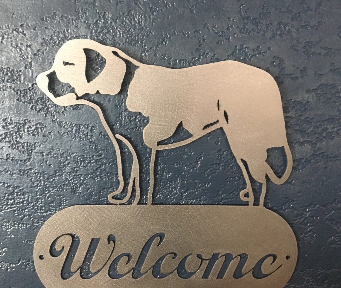 Metal St Bernard Welcome Sign 12" X 12" - Etsy