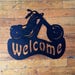 Metal Motorcycle Chopper Welcome Sign 16 X 14.5 - Etsy