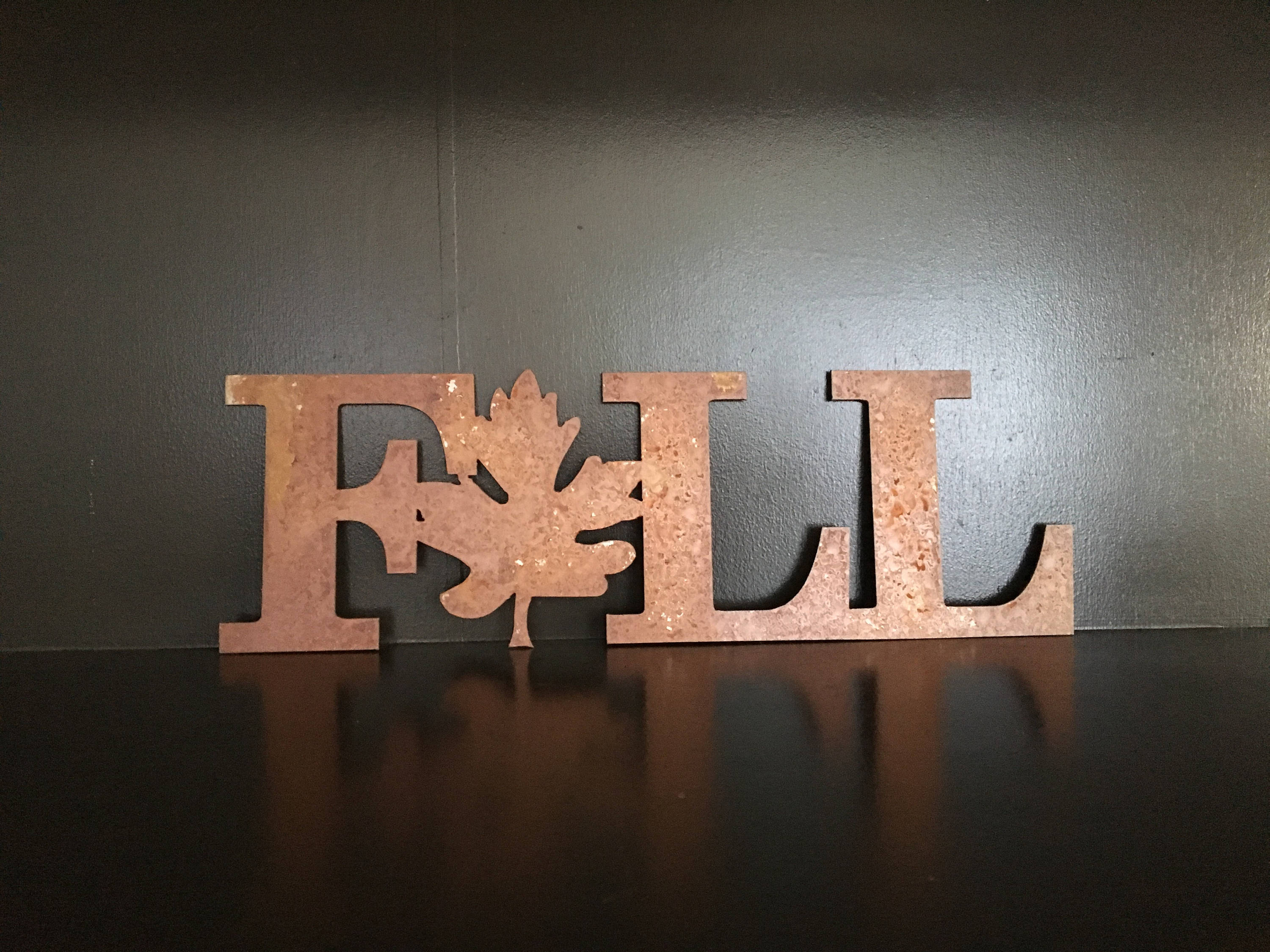 Metal "fall" Sign 18" X 5.5" - Etsy